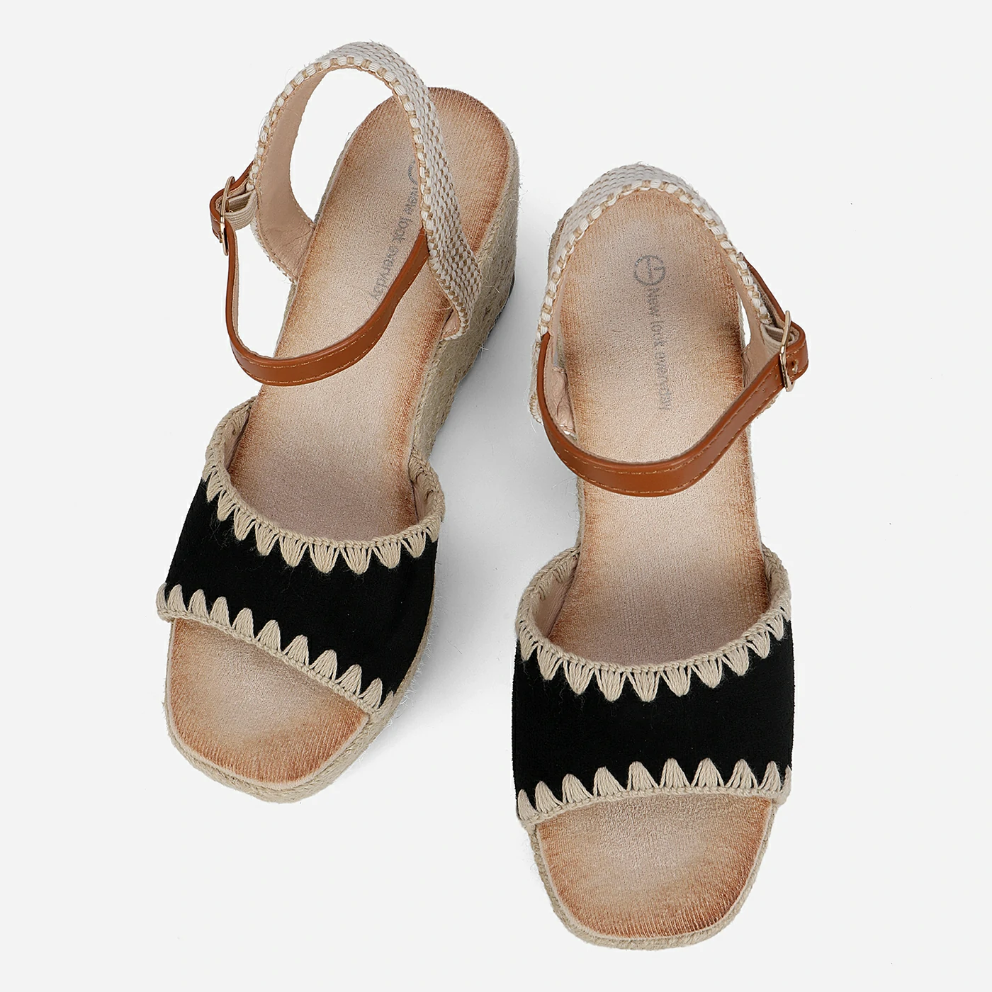 סנדל פלטפורמה שחור 39 - TOGO Shoes